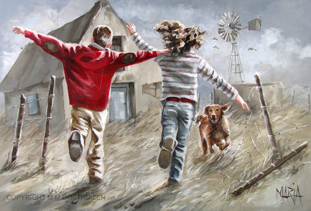 Kinders op die plaas | A4 Paper Print - House Of Maria ZA