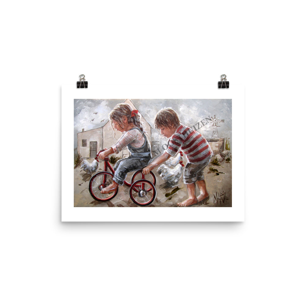 Tricycle Angels | A3 Paper Print - House Of Maria ZA