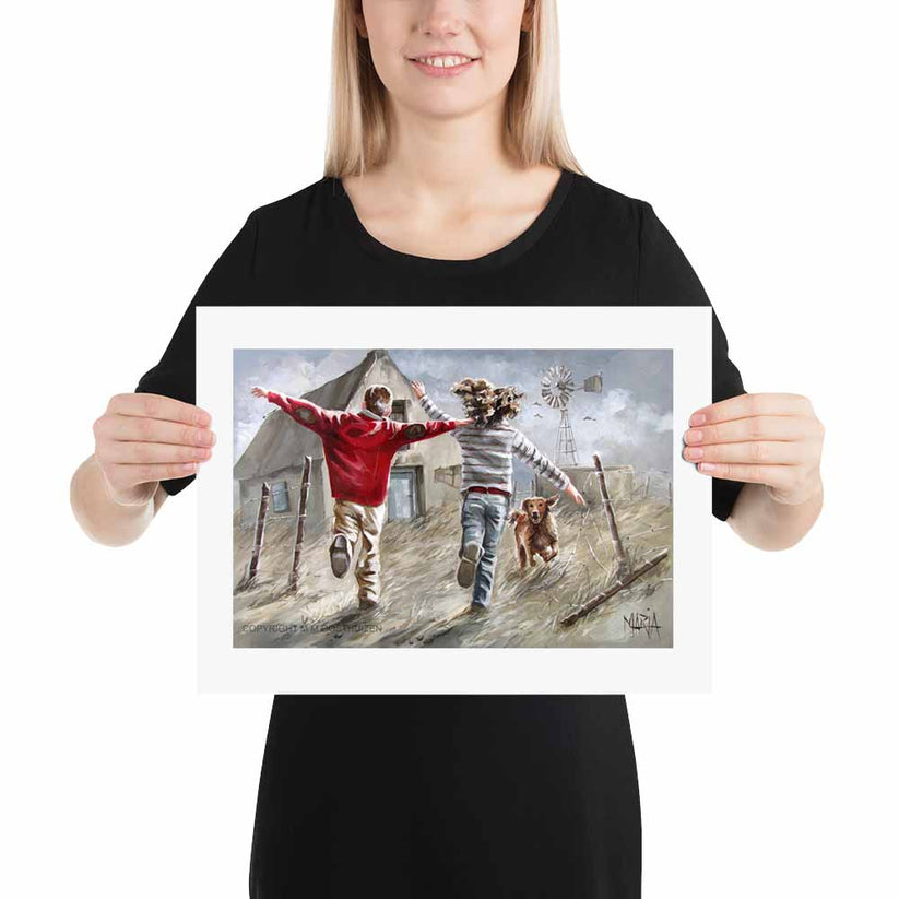 Kinders op die plaas | A3 Paper Print – House Of Maria ZA